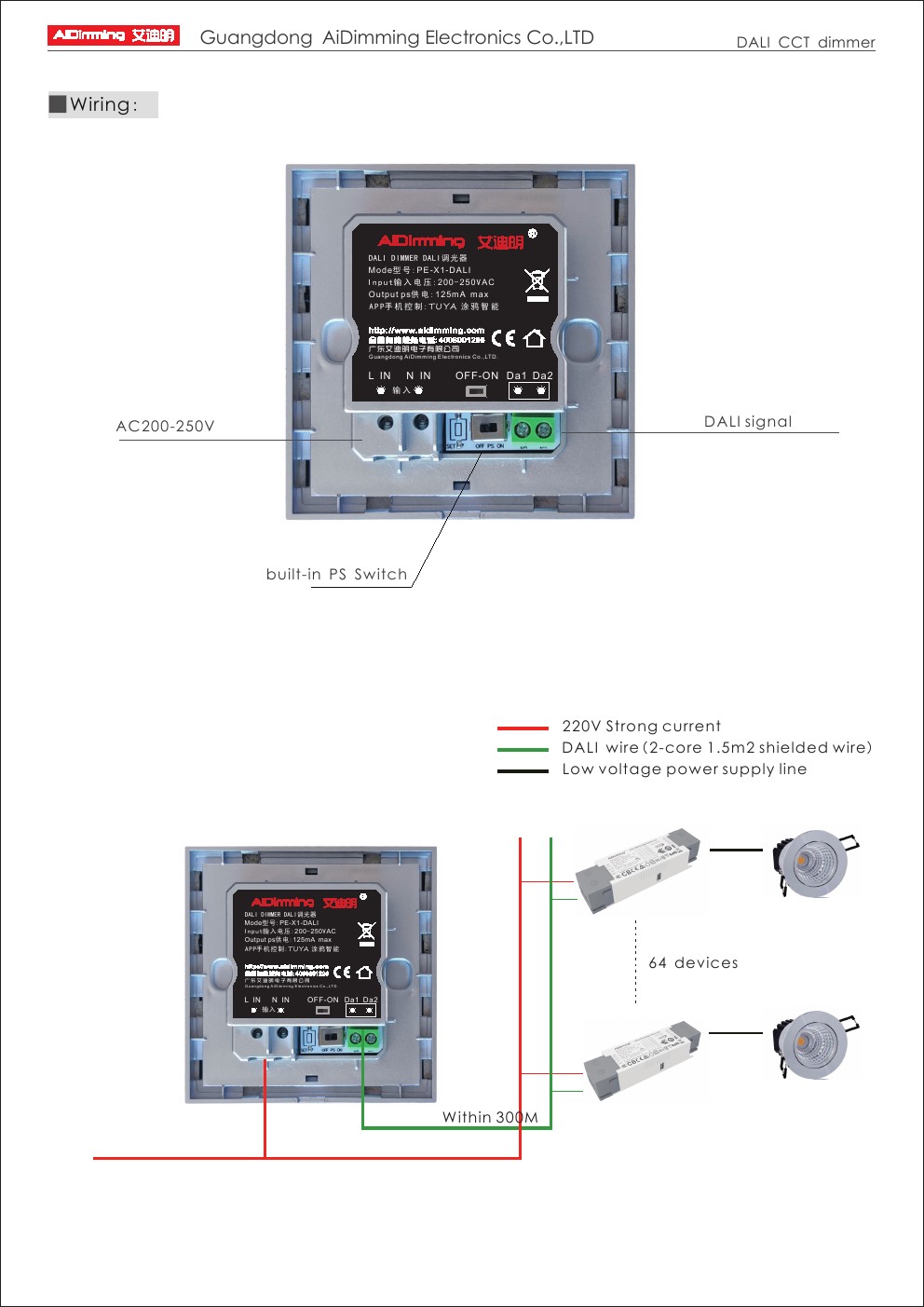 DALI Smart Touch Panel PE-X1-DALI